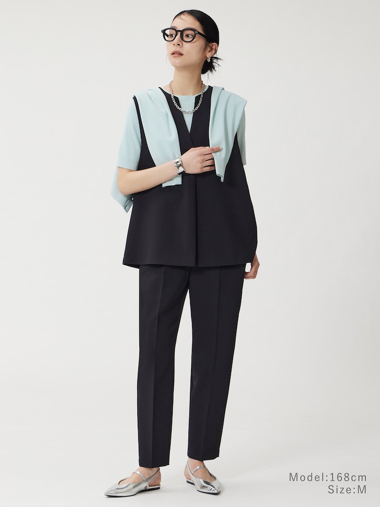 PLST(プラステ)公式 | UVカットレーヨンブレンド2WAYセーター（半袖）