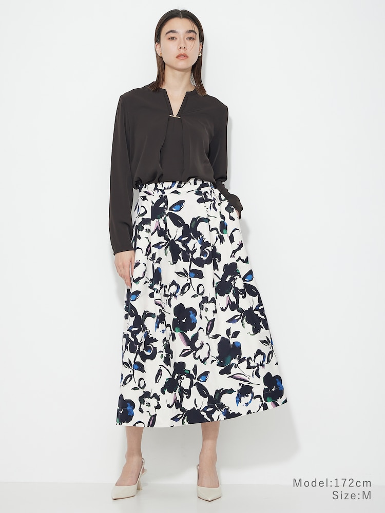 PLST(プラステ)公式 | UVカットVネックメタルパーツブラウス（長袖）