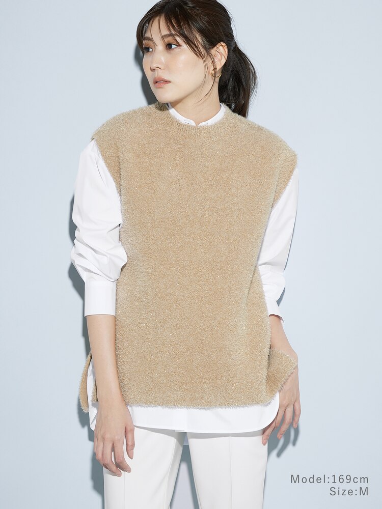 PLST(プラステ)公式 | 2024年モデル ラメフェザーヤーンボクシーベスト