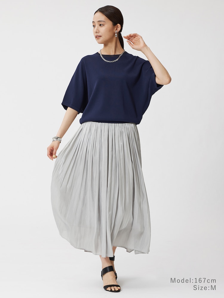 PLST(プラステ)公式 | UVカットレーヨンブレンドシアーネックセーター