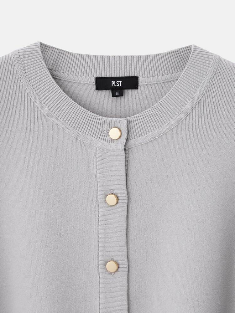 PLST(プラステ)公式 | UVカットレーヨンブレンドメタルボタンカーディガン