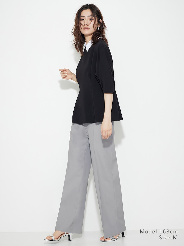 PLST(プラステ)公式 | 【丈長め】ワイドパンツ（リネンブレンド）