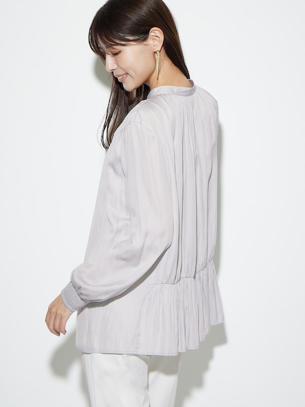 PLST(プラステ)公式 | ライトサテン2WAYギャザーブラウス