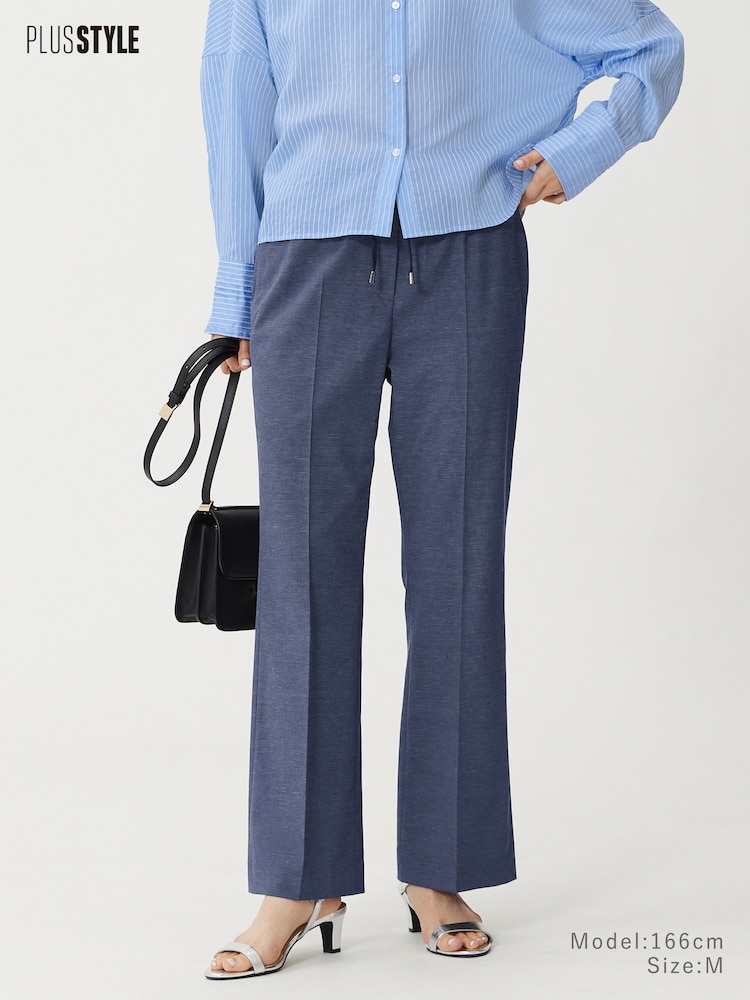 PLST(プラステ)公式 | ソフトフレアパンツ（リネンブレンド）