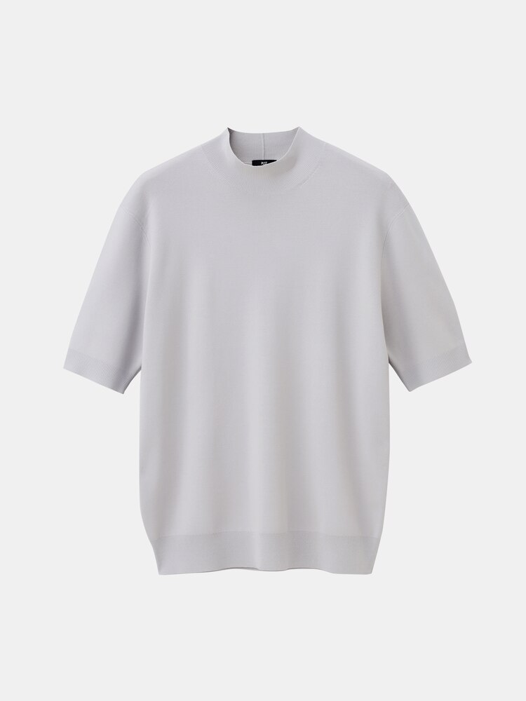 PLST(プラステ)公式 | UVカットレーヨンブレンドモックネックニットTシャツ（半袖）